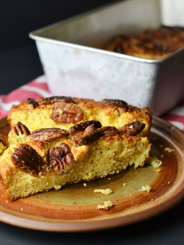 Eggnog Cornbread with Candied Pecans - Natalie Paramore