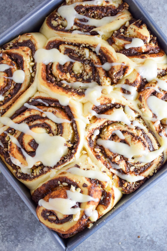 Chocolate Hazelnut Cinnamon Rolls - Natalie Paramore