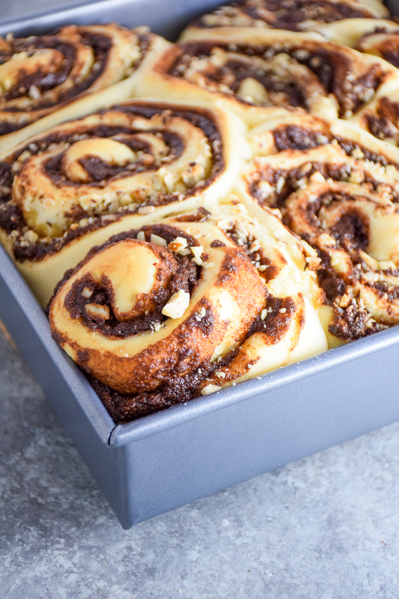 Chocolate Hazelnut Cinnamon Rolls - Natalie Paramore