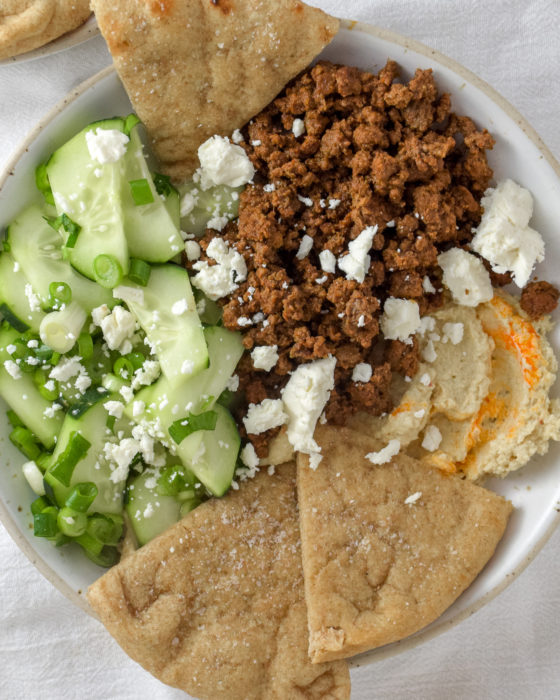 Cumin Spiced Lamb Hummus Bowls - Natalie Paramore