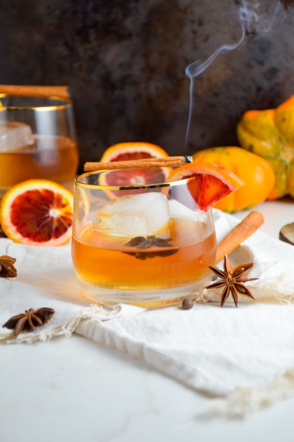 Fall Spice Old Fashioned with Burnt Cinnamon - Natalie Paramore