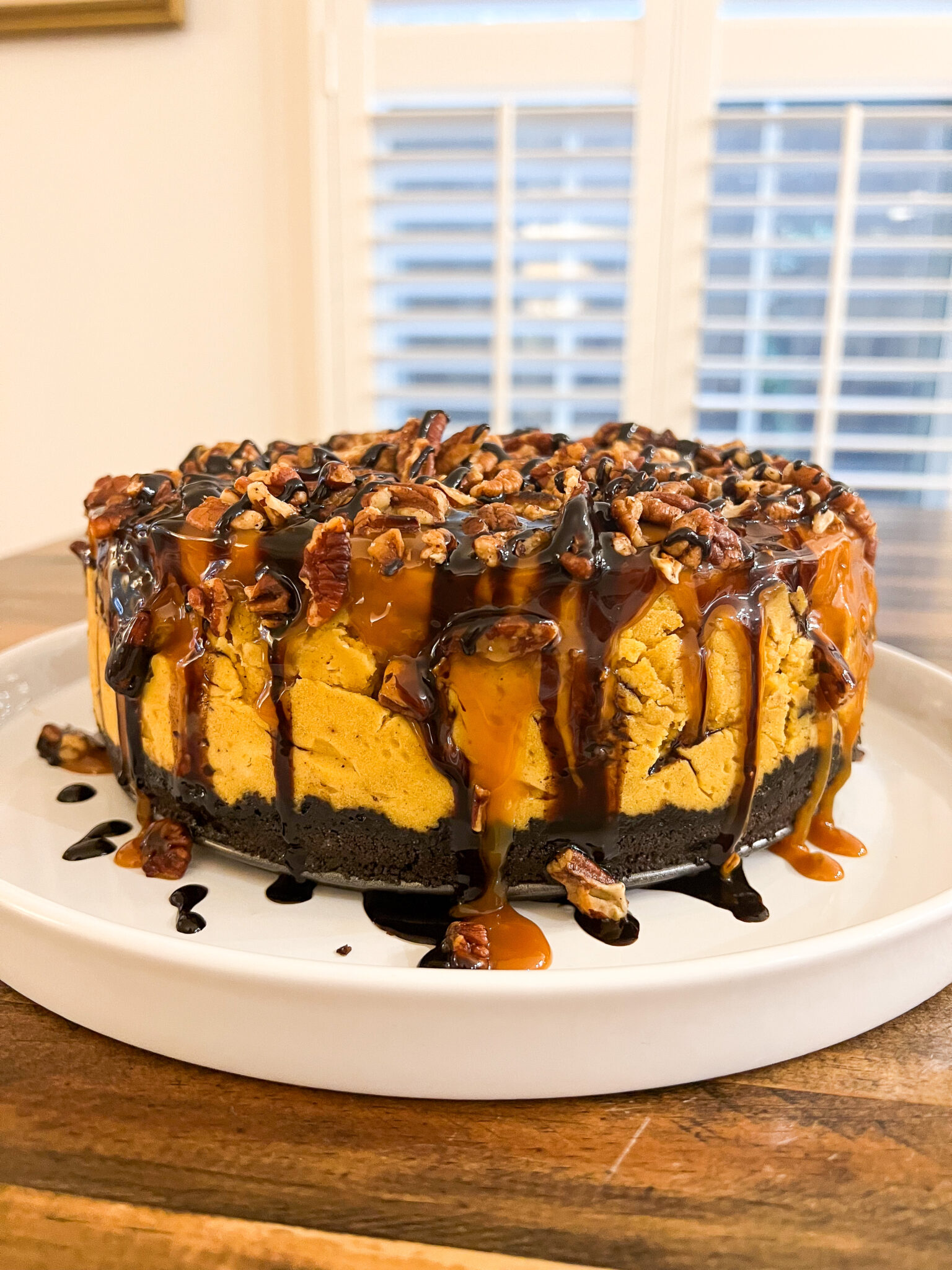 Pumpkin Turtle Cheesecake Pie - Natalie Paramore