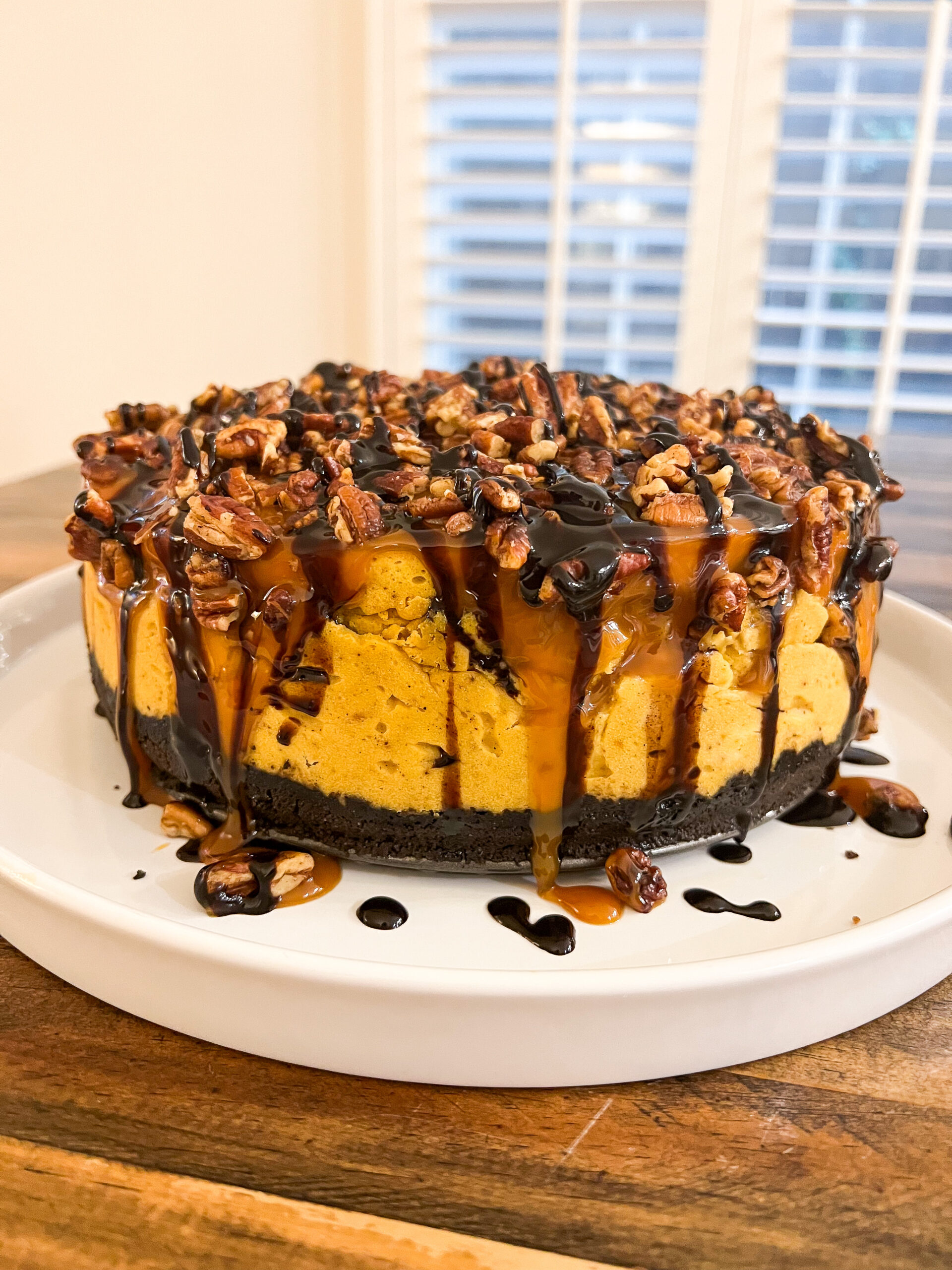 Pumpkin Turtle Cheesecake Pie - Natalie Paramore
